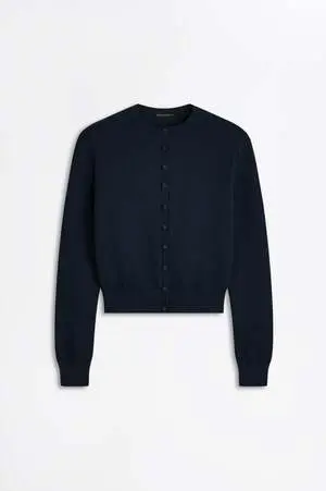 Scanlan Theodore Crepe Knit Cardigan - Navy