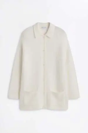 Scanlan Theodore Brushed Mohair Oversized Cardigan - White
