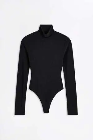 SCANLAN THEODORE Scanlan Theodore US Turtleneck Bodysuit With Lurex Knit