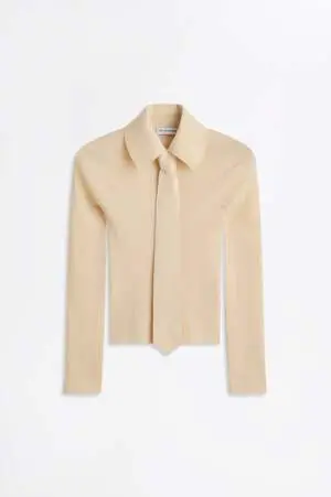Scanlan Theodore Knit Tie Shirt - Cream