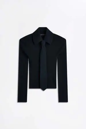 Scanlan Theodore Knit Tie Shirt - Navy