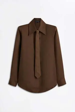Scanlan Theodore Silk Twill Tie Shirt - Hazel