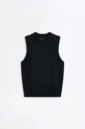 Scanlan Theodore Cashmere Wool Slim Tank - Black