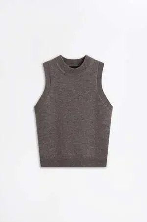 Scanlan Theodore Cashmere Wool Tank - Truffle