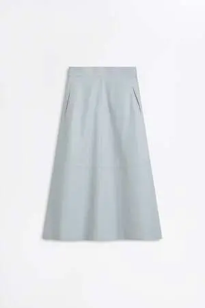 Scanlan Theodore Leather Long Skirt - Tinted.grey