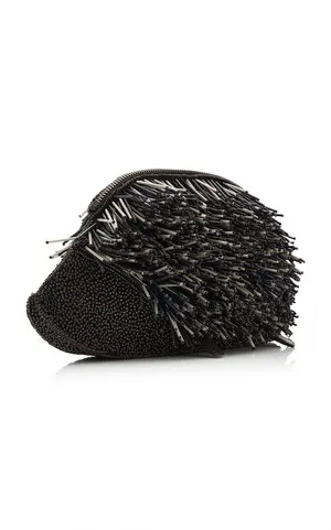 Staud Porcupine Beaded Leather Clutch