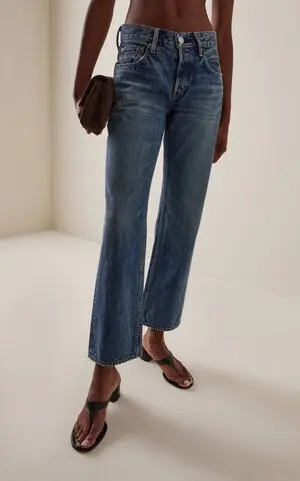 Moussy Vintage Clinton Rigid Low-rise Straight-leg Jeans