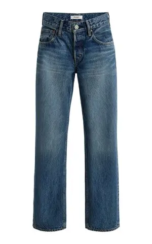 Moussy Vintage Clinton Rigid Low-rise Straight-leg Jeans - Medium Wash
