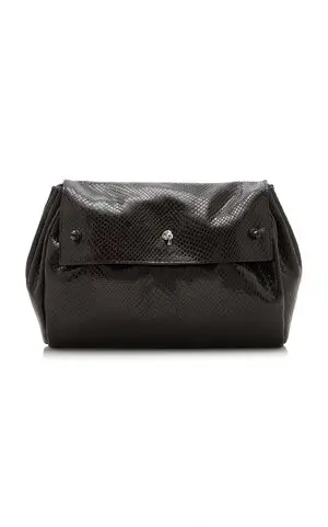Staud Cy Leather Clutch Bag - Black