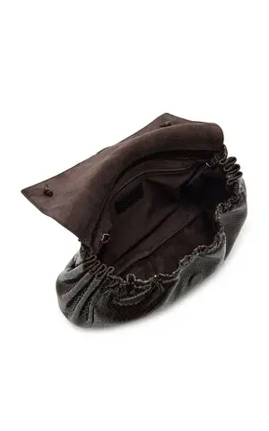 Staud Cy Leather Clutch Bag