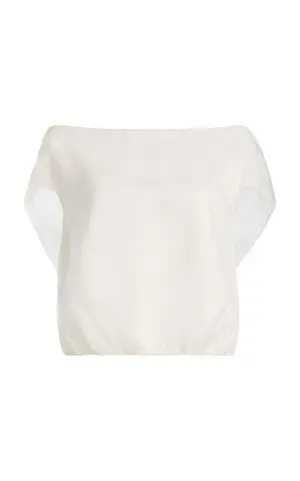 Staud Larissa Silk Top - Ivory