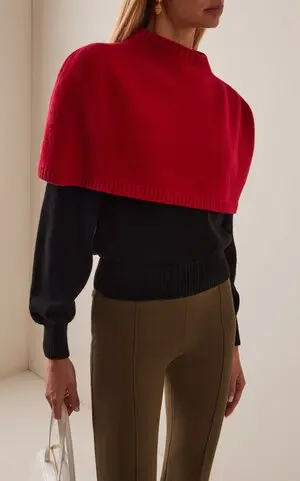 HIGH SPORT Selma Wool-cashmere Shrug