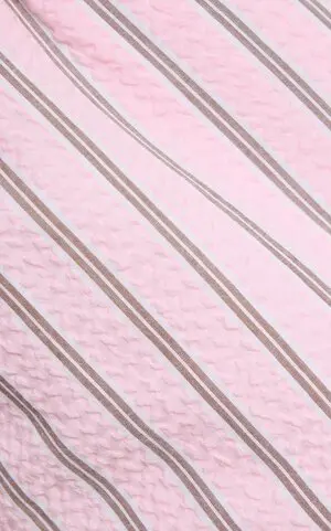 WITH NOTHING UNDERNEATH Exclusive The Boxer Striped Cotton Seersucker Shorts - Pink