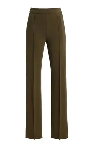 HIGH SPORT Theo Mini Check Straight Leg Pants - Green
