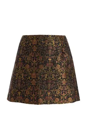 DESTREE Metallic Jacquard Mini Skirt