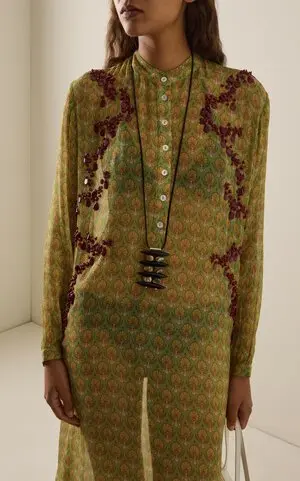 Chan Luu Drip Drip Tunic Dress With Sequin And Bead Embroidery