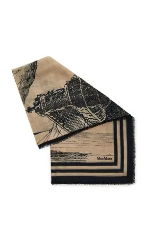 Max Mara Square Wool-silk Shawl - Tan