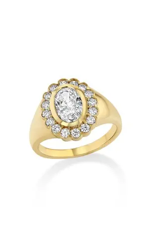 REAL FINE STUDIO Heirloom Signet Ring With Lab Grown Diamond