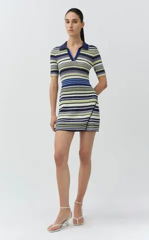 Simkhai Lira Knit Polo Mini Dress