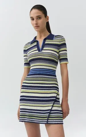 Simkhai Lira Knit Polo Mini Dress