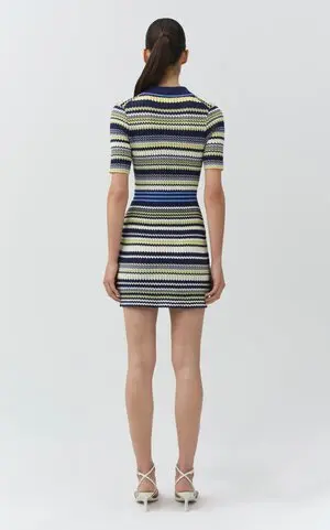 Simkhai Lira Knit Polo Mini Dress