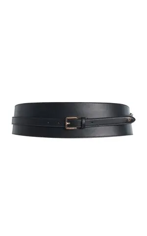Max Mara Leather Bandeau Belt - Black