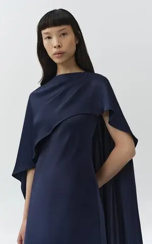Simkhai Izel Satin Cape Gown