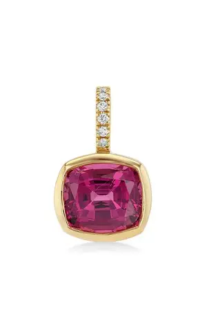 REAL FINE STUDIO Signature Bezel Drop Pendant - Red
