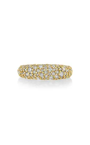 REAL FINE STUDIO 14k Yellow Diamond Dome Pinky Ring - Gold