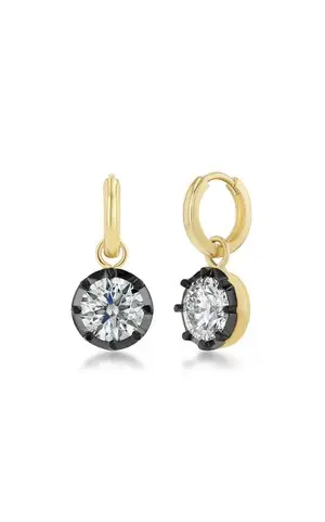 REAL FINE STUDIO Mega Georgian Drops In Black Rhodium