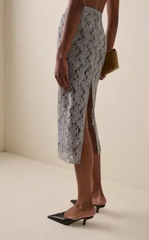 LUDOVIC DE SAINT SERNIN Lace Maxi Skirt