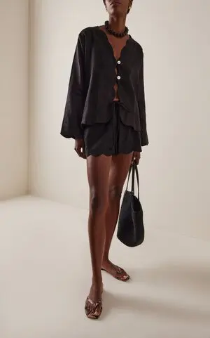 ELCE Scalloped Linen Shirt