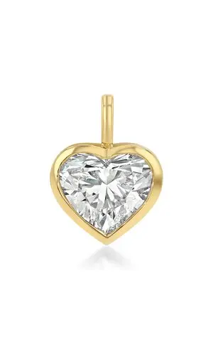 REAL FINE STUDIO Real Fine Signature Heart Bezel Drop Pendant - Gold