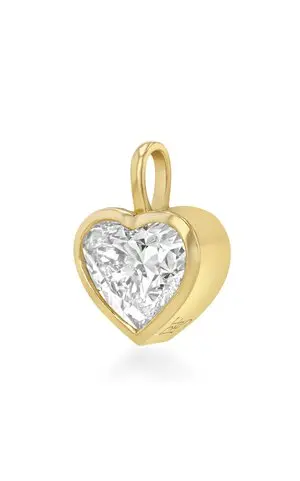 REAL FINE STUDIO Real Fine Signature Heart Bezel Drop Pendant