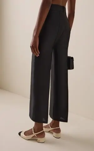 DESTREE Yoshitomo Satin Straight-leg Pants - Black
