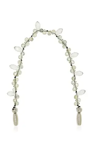 OSSA Ossa Beaded Crystal Wristlet White
