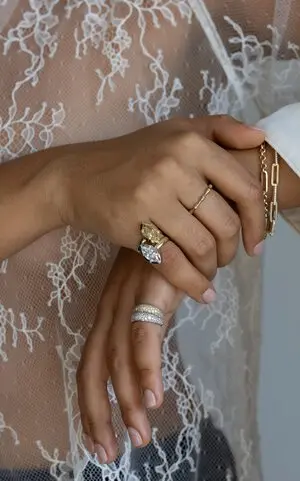 REAL FINE STUDIO Mega Marquise Pinky Ring