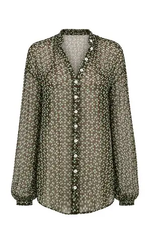 Chan Luu Tethered Button Up Shirt - Green