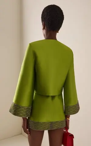 DESTREE Satin Jacket With Embellished Cuffs