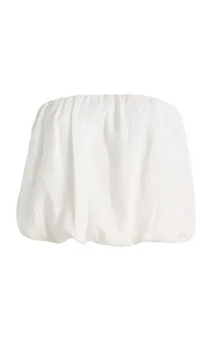 ELCE Gaia Linen Strapless Top - White