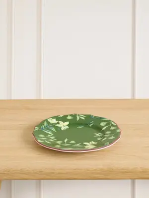 GINORI 1735 Floreanzo Porcelain Bread Plate - Green