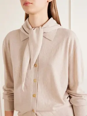 Arch4 Cashmere Cardigan With Detachable Scarf