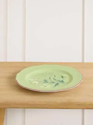 GINORI 1735 Florea Porcelain Dessert Plate - Leaf Green