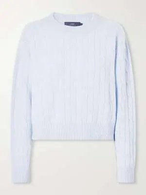 Arch4 Tinka Cable-knit Cashmere Sweater - Light Blue