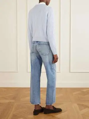 Arch4 Tinka Cable-knit Cashmere Sweater - Light Blue