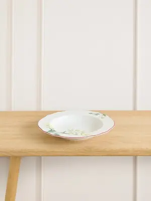 GINORI 1735 Floreanza Porcelain Soup Plate - Green