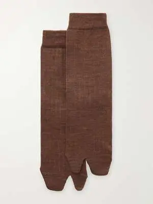 MAISON MARGIELA Tabi Wool-blend Socks - Brown