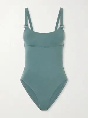 ERES Inspiring Embellished One Piece Swimsuit - Green