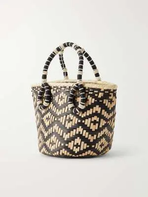 Johanna Ortiz Raffia Mini Bucket Bag