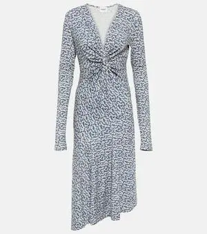 MARANT ETOILE Lania Printed Jersey Midi Dress - Multicoloured